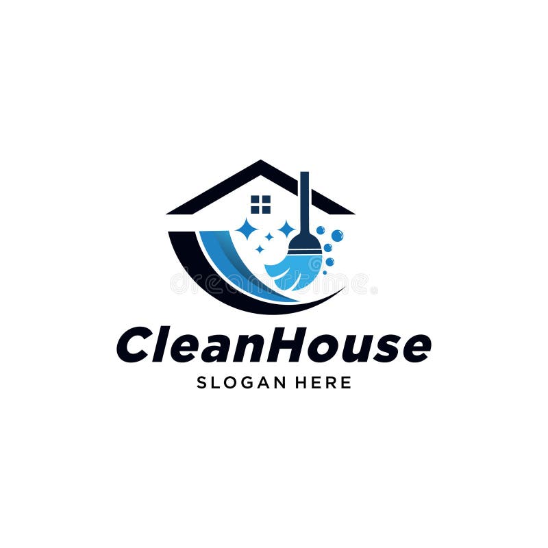 House Cleaning Service Logo Design Template Vector Illustration Stock ...