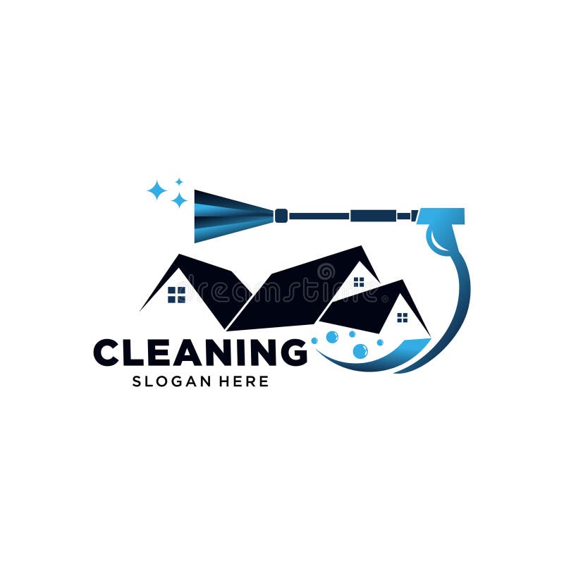 House Cleaning Service Logo Design Template Vector Illustration Stock ...