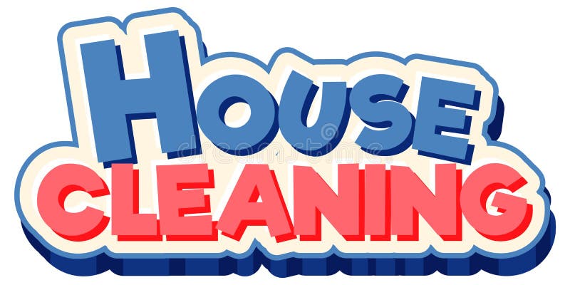 House Cleaning Text for Banner or Poster Design Stock Vector ...