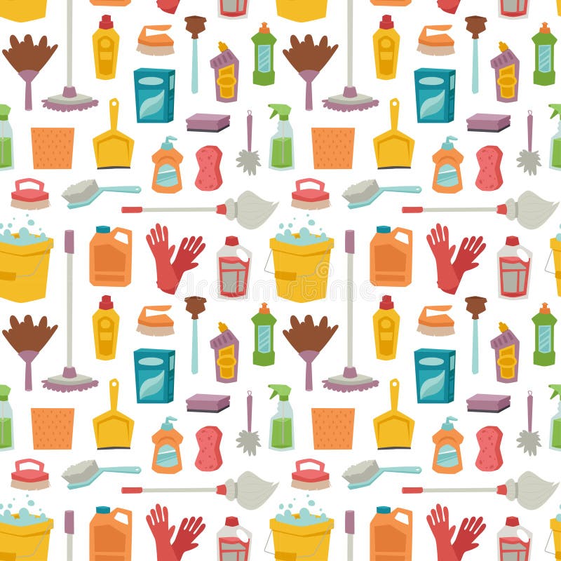 Cleaning Products Pattern Stock Illustrations – 248 Cleaning Products ...