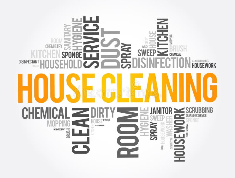House Cleaning Word Cloud Collage, Concept Background Stock ...