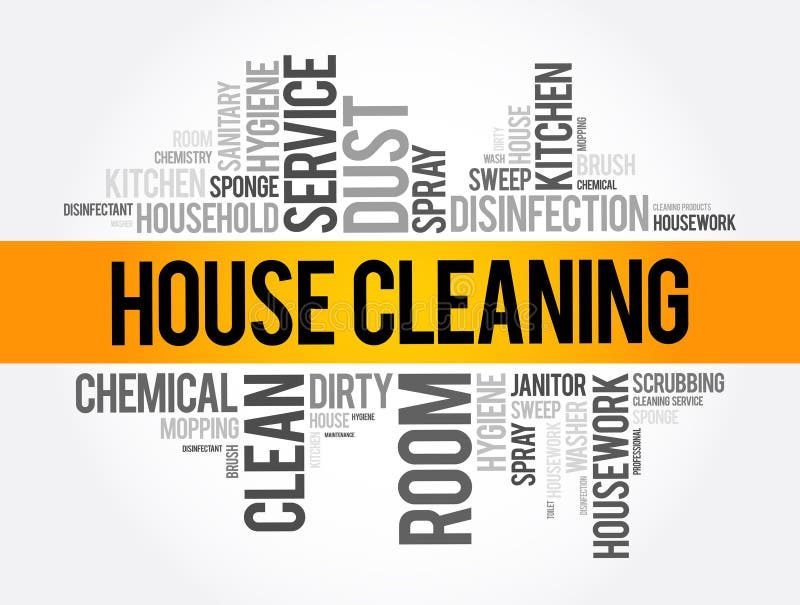 House Cleaning Word Cloud Collage, Concept Background Stock ...