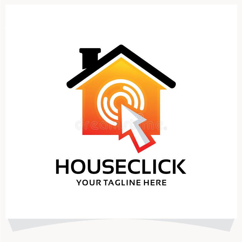 House Click Logo Design Template Inspiration Stock Vector ...