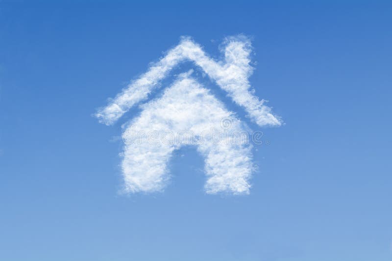 House cloud stock photo. Image of estate, sign, isolated - 88691966