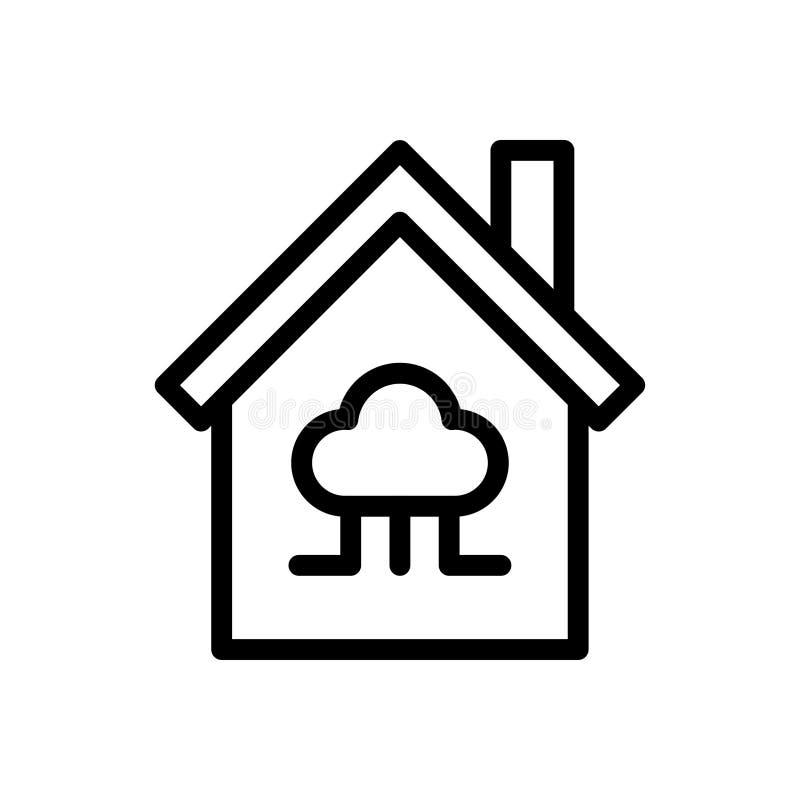 House cloud stock vector. Illustration of housing, logo - 220893628