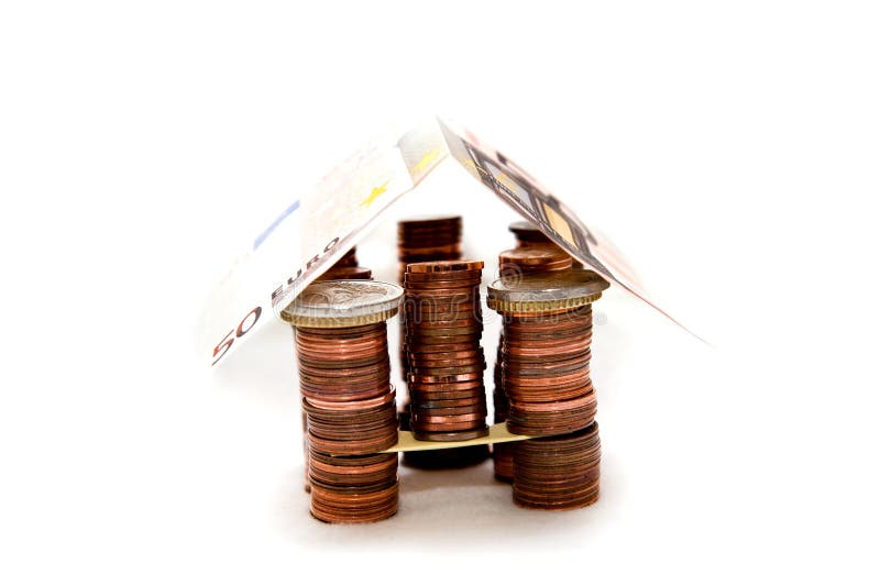 House of coins stock image. Image of estate, euros, build - 23481103