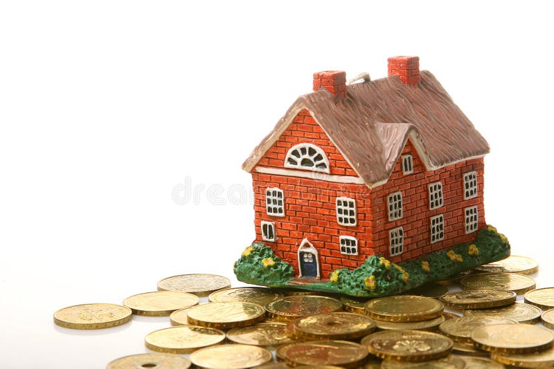 Pile of Golden Coins Isolated Stock Image - Image of exchange, credit ...