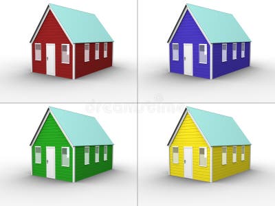 House Color Collage stock illustration. Illustration of build - 546126