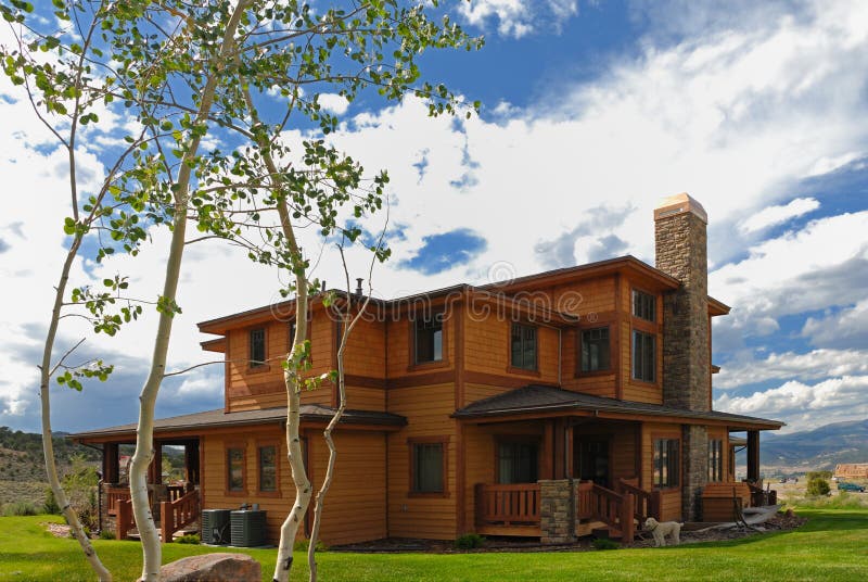 House in colorado stock image. Image of rural, trees, grass - 3521713