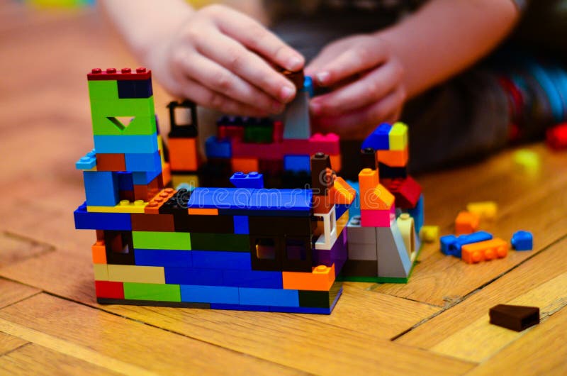 House from Colorful Building Bricks Stock Image - Image of bricks ...