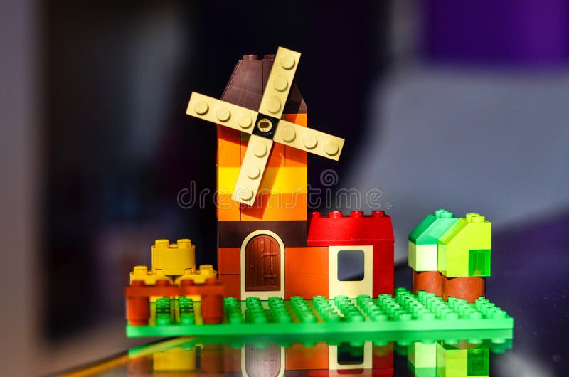 House from Colorful Building Bricks Stock Image - Image of group ...