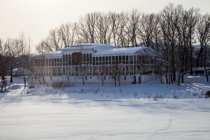 House with columns stock image. Image of view, architecture - 201017813