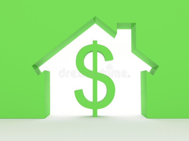 House Dollar Signs Clip Art 2 Stock Illustration - Illustration of ...