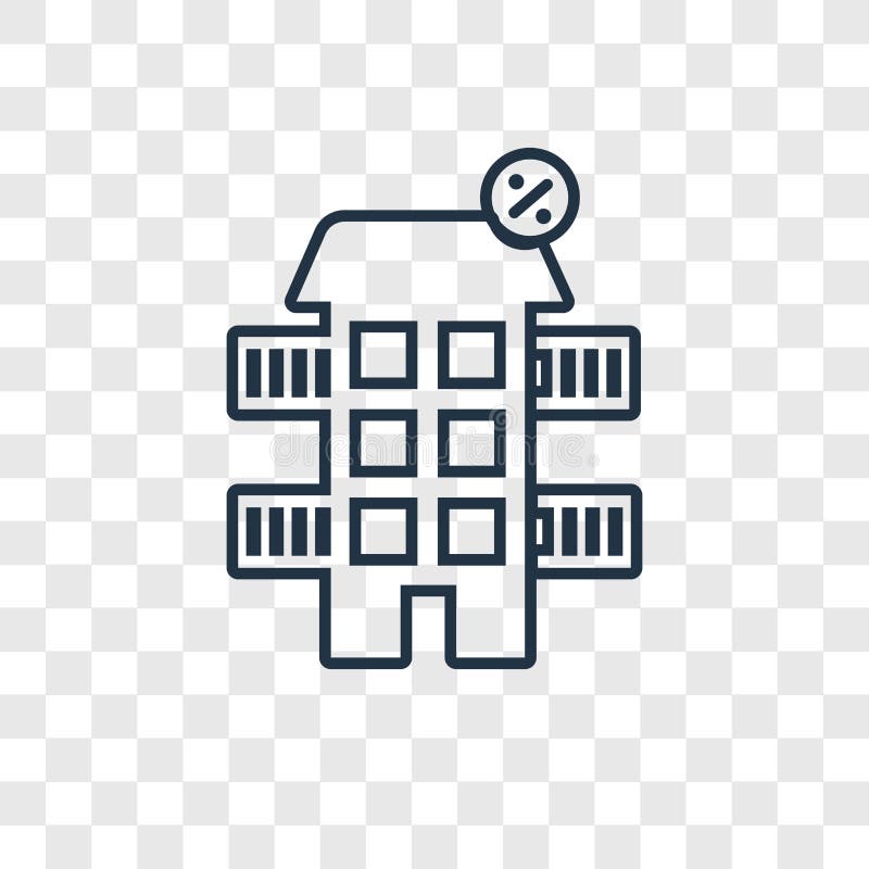 House Concept Vector Linear Icon Isolated On Transparent Background ...