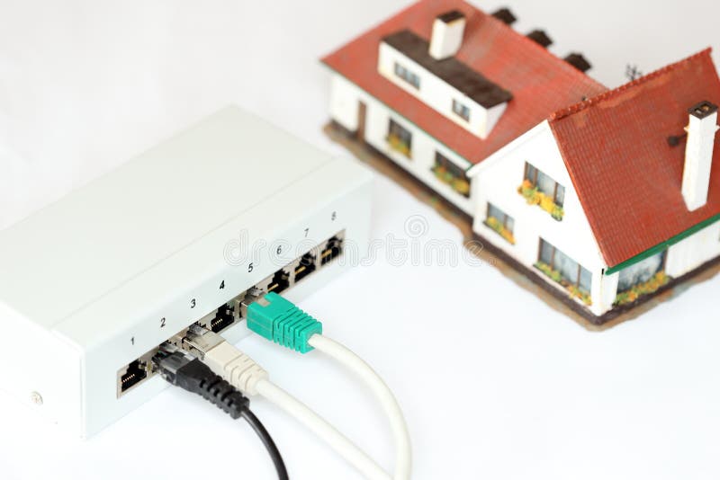 House Connection with Connection Box Stock Photo - Image of house ...