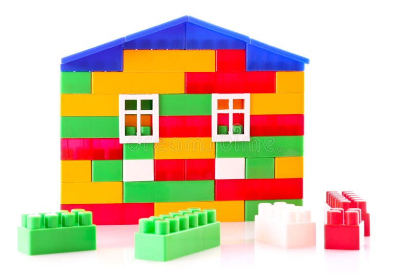 House Constructed from Toy Bricks Stock Photo - Image of design, sport ...