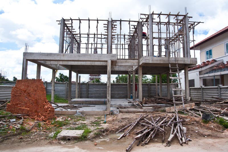 House construction stock photo. Image of frame, property - 22435422