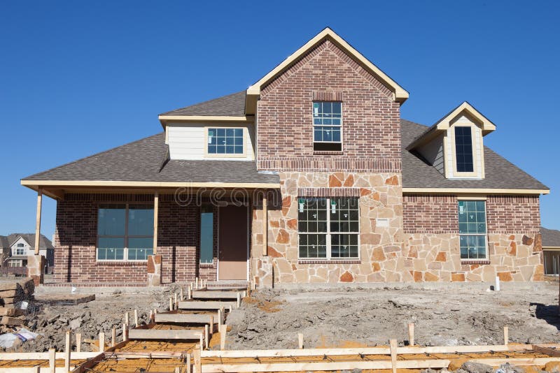 House in construction stock image. Image of home, neighborhood - 22619883