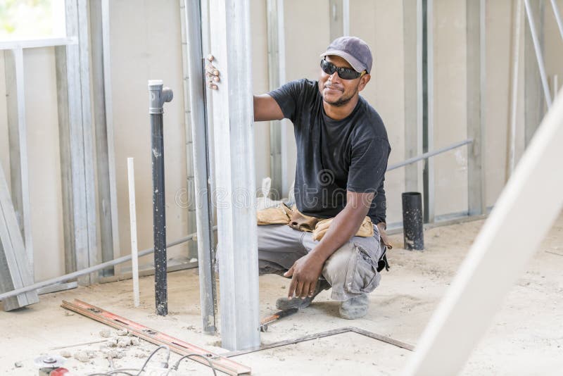 A Nice House Construction African at Work Industry Stock Photo - Image ...