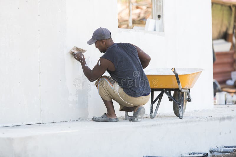 A Nice House Construction African at Work Industry Stock Photo - Image ...