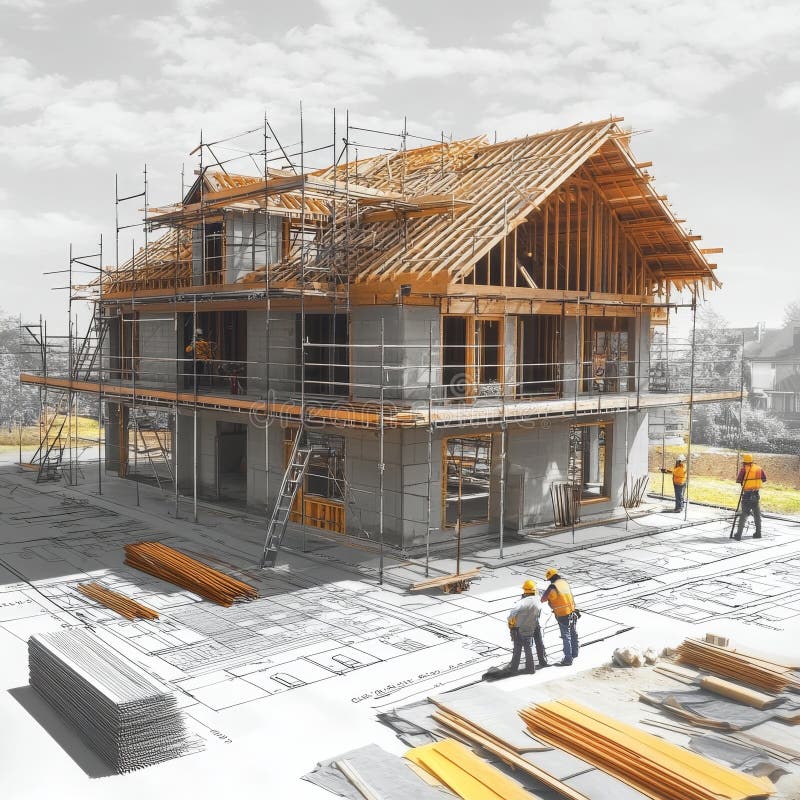 House Construction Overview Stock Illustrations – 549 House ...