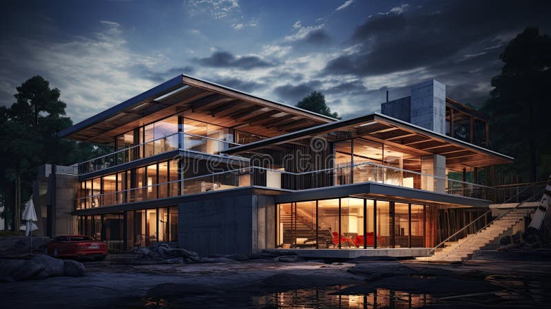 House Construction Building Process, Stock Photo - Image of ...