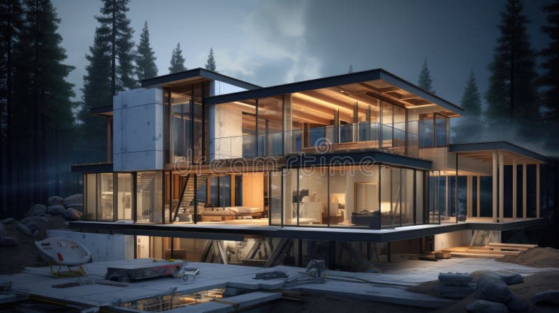 House Construction Building Process, Stock Photo - Image of house, wall ...