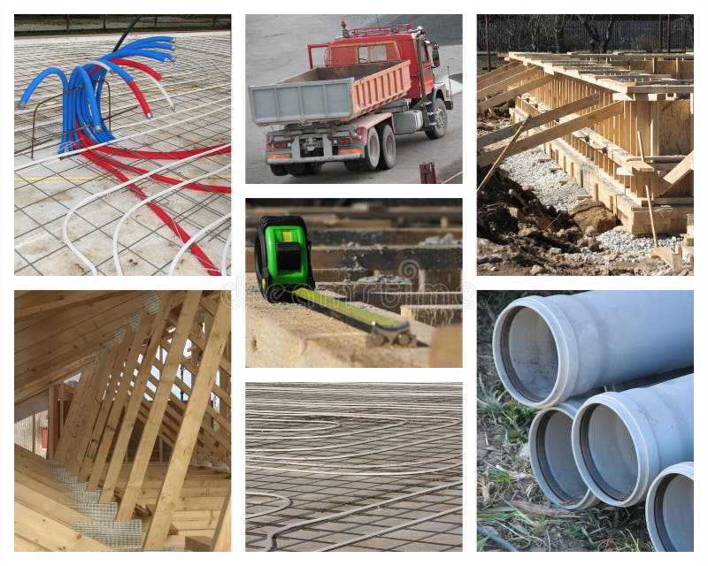 House Construction Collage stock photo. Image of lumber - 23432864