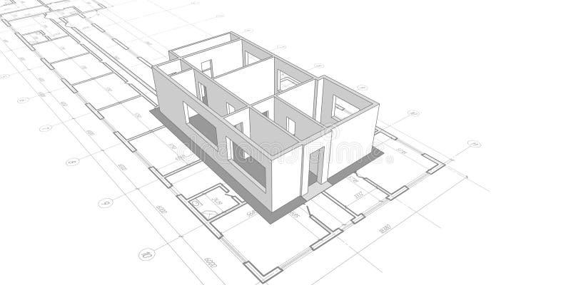 House Construction Concept.Architectural Plan,technical Project ...