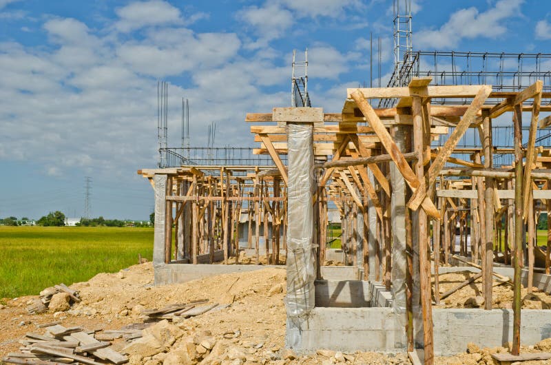 House Construction in Development Stock Photo - Image of industry, home ...