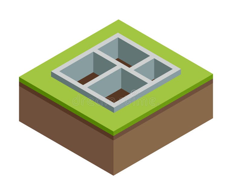 House Construction Isometric Stage. Visualization of Modern Building ...