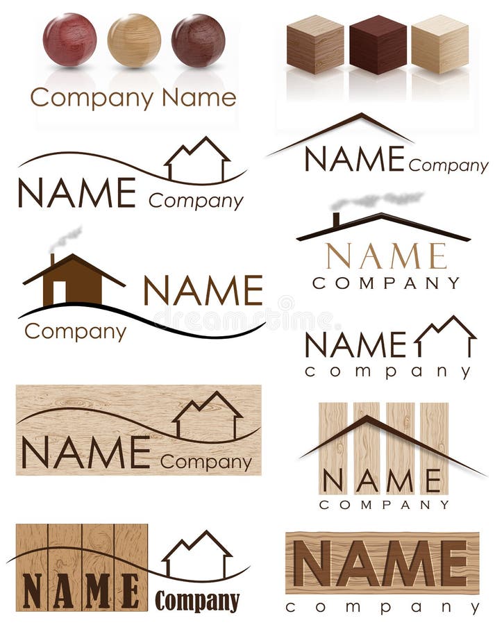 Wood Brand Logos Wood Logo Stock Vector Images Alamy