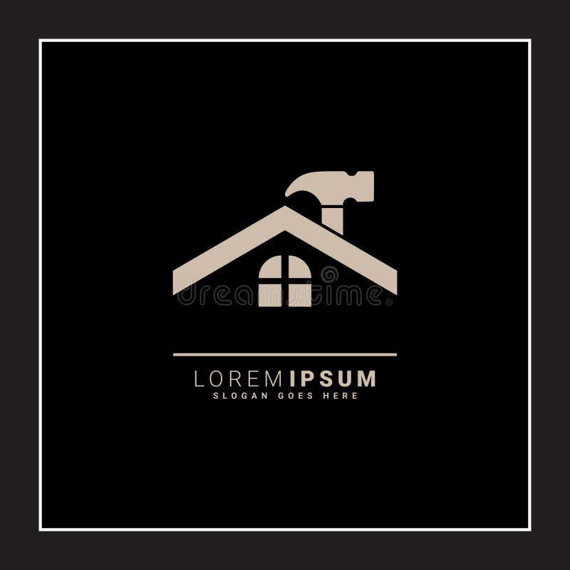 House Construction and Maintenance Logo Stock Vector - Illustration of ...