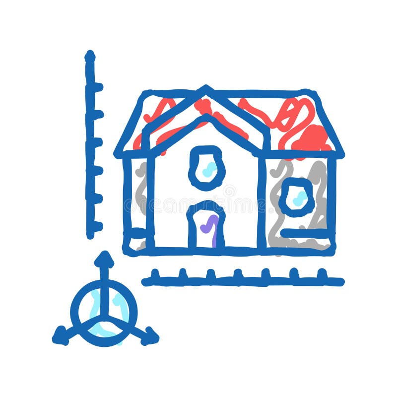 House Construction Modeling Icon Doodle Illustration Stock Illustration ...