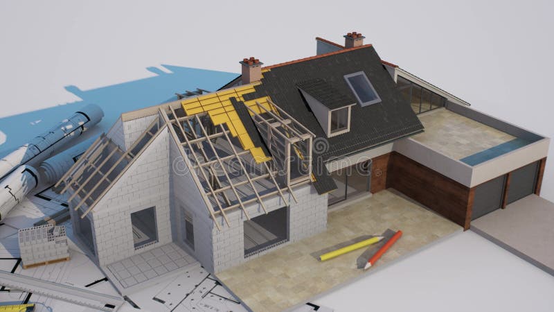 House Construction Project Phases Stock Video - Video of exterior ...