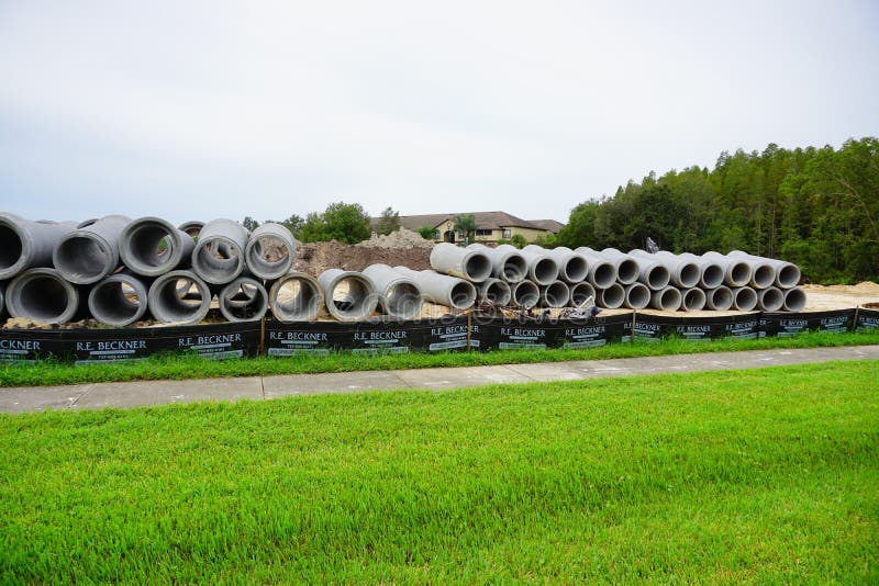 A house construction site editorial stock photo. Image of architecture ...