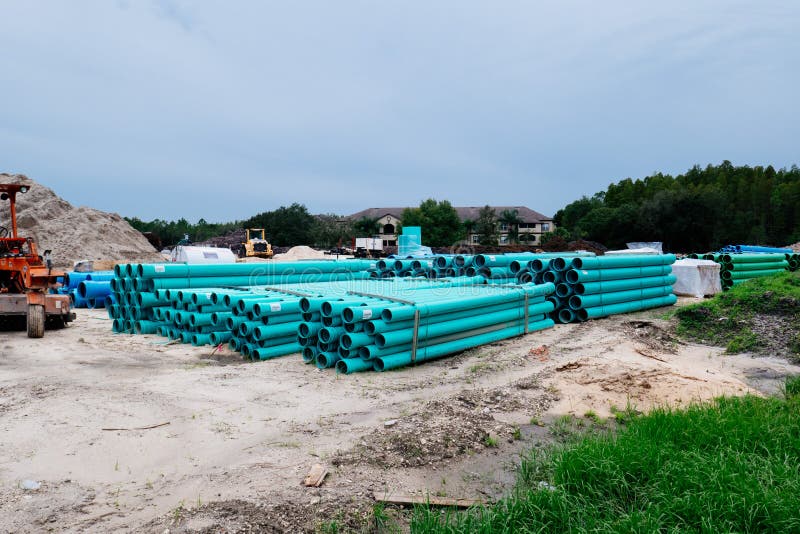 A house construction site editorial stock photo. Image of industrial ...