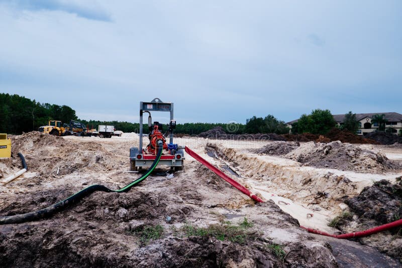A house construction site editorial stock photo. Image of industrial ...