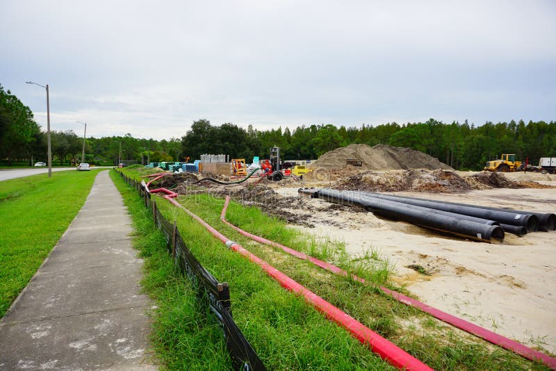 A house construction site editorial stock photo. Image of industry ...