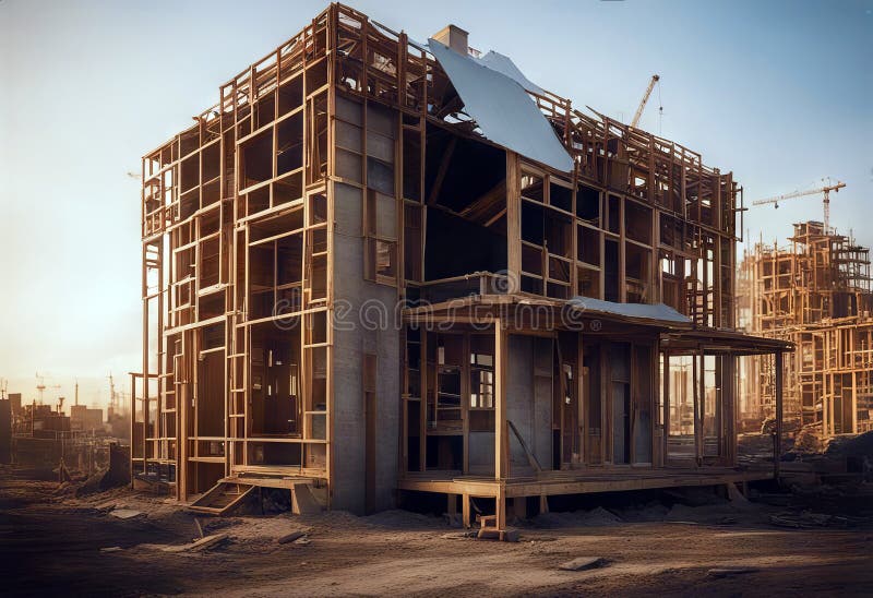 House Construction Three-dimensional Blueprint Design Engineering Home ...