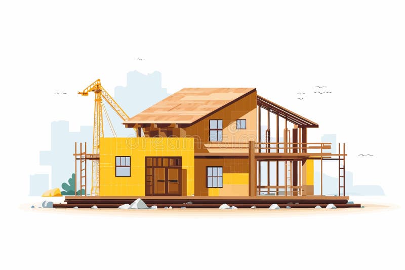 House Construction Vector Flat Minimalistic Isolated Illustration Stock ...