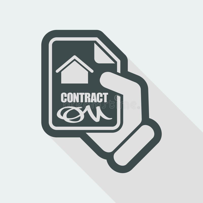 House contract icon stock vector. Illustration of administrative ...