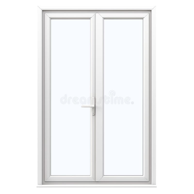 House Construction Element Isolated on White. the Window is Cut Out on ...