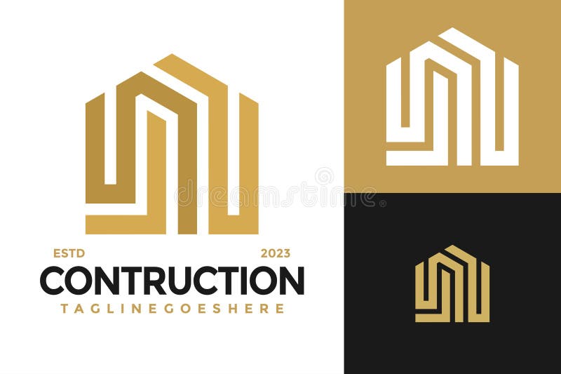 House Contruction Logo Design Vector Symbol Icon Illustration Stock ...