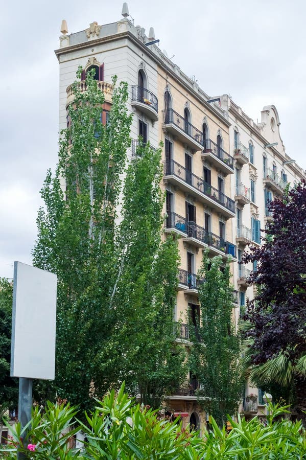 House Corner in Barcelona, Spain Stock Photo - Image of dome, original ...
