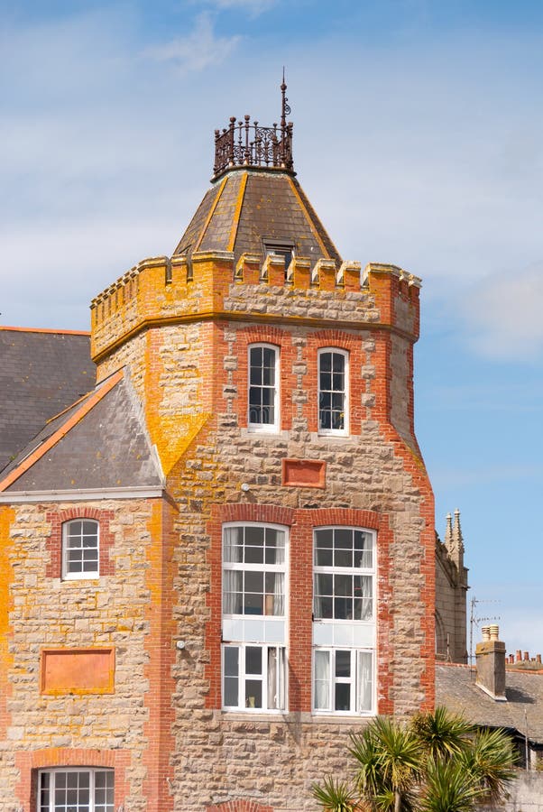 House in Cornwall stock image. Image of roof, summer - 24455883