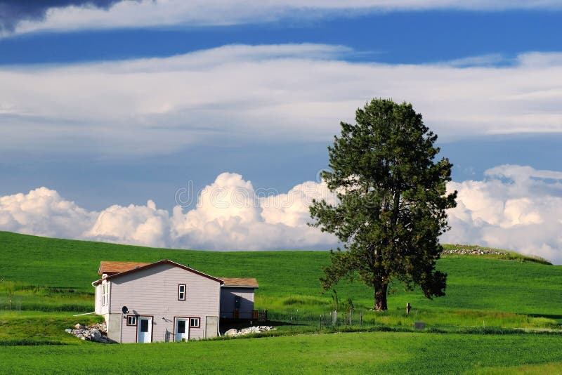 House in Countryside stock photo. Image of alley, cloud - 22132578