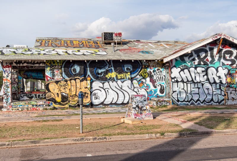 House is Covered with Graffiti Editorial Photography - Image of ...