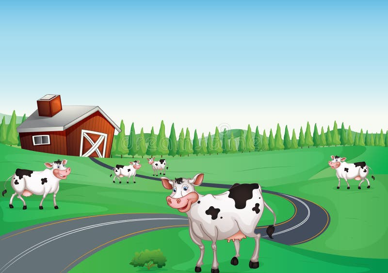 House and cow stock vector. Illustration of domestic - 30349971