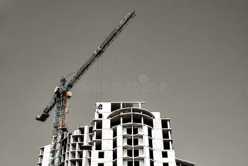 House crane building stock photo. Image of development - 91850614